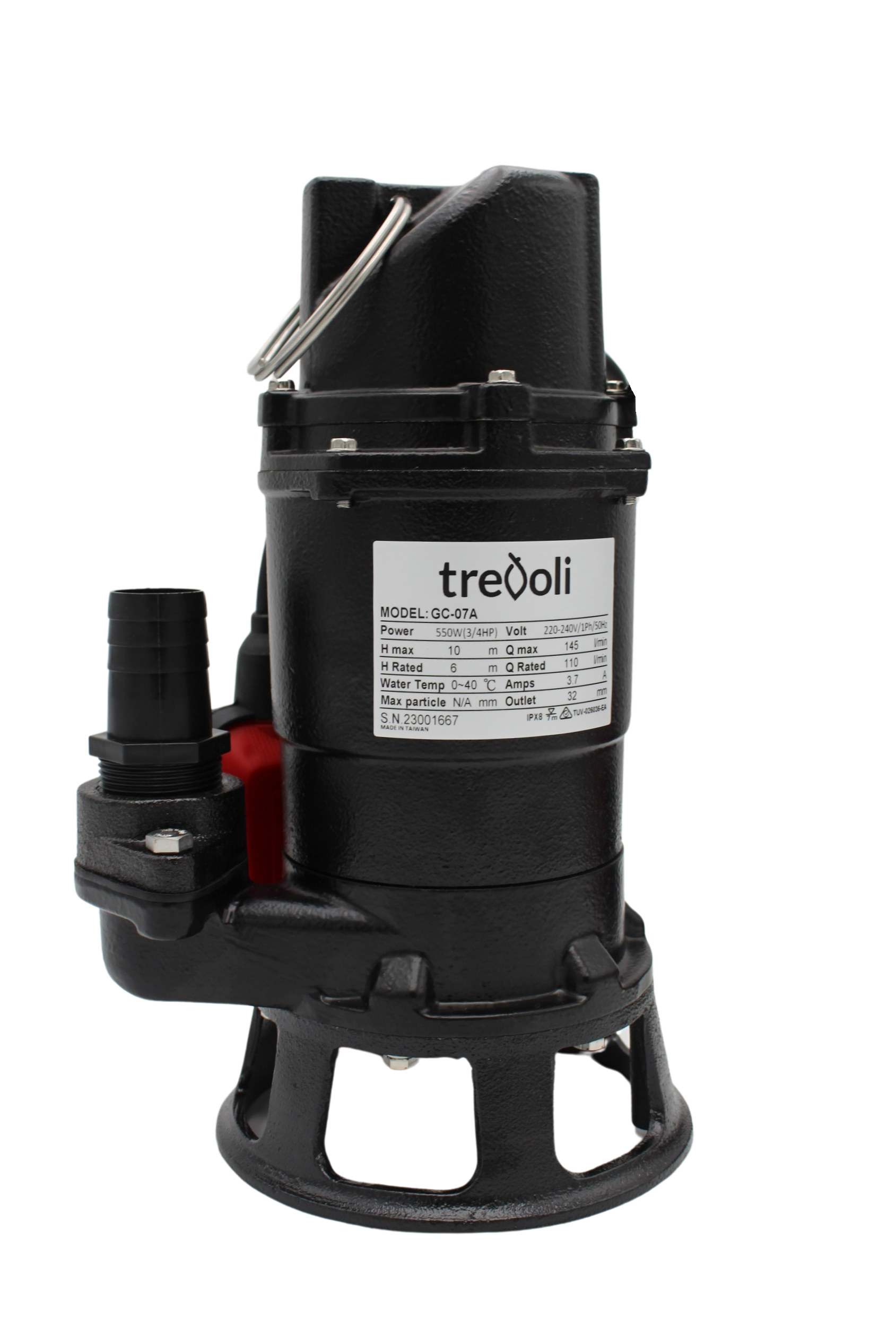 TREVOLI - GC-07A Grinder Submersible Sewage Pump