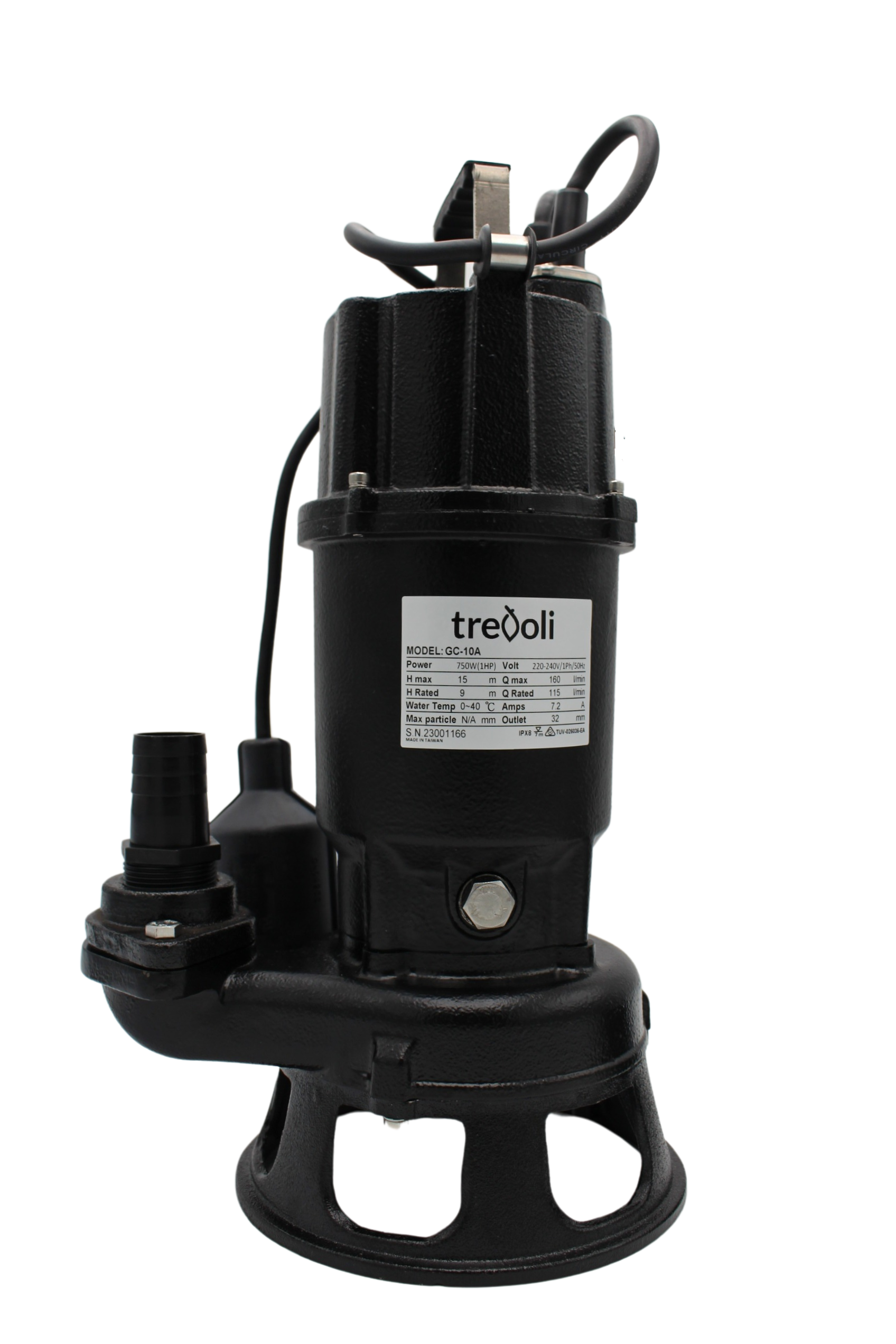 TREVOLI GC-10A Grinder Submersible Sewage Pump